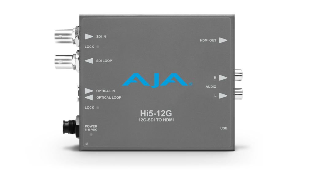 AJA HI5-12G 12G-SDI til HDMI 2.0 konverter - Mediability
